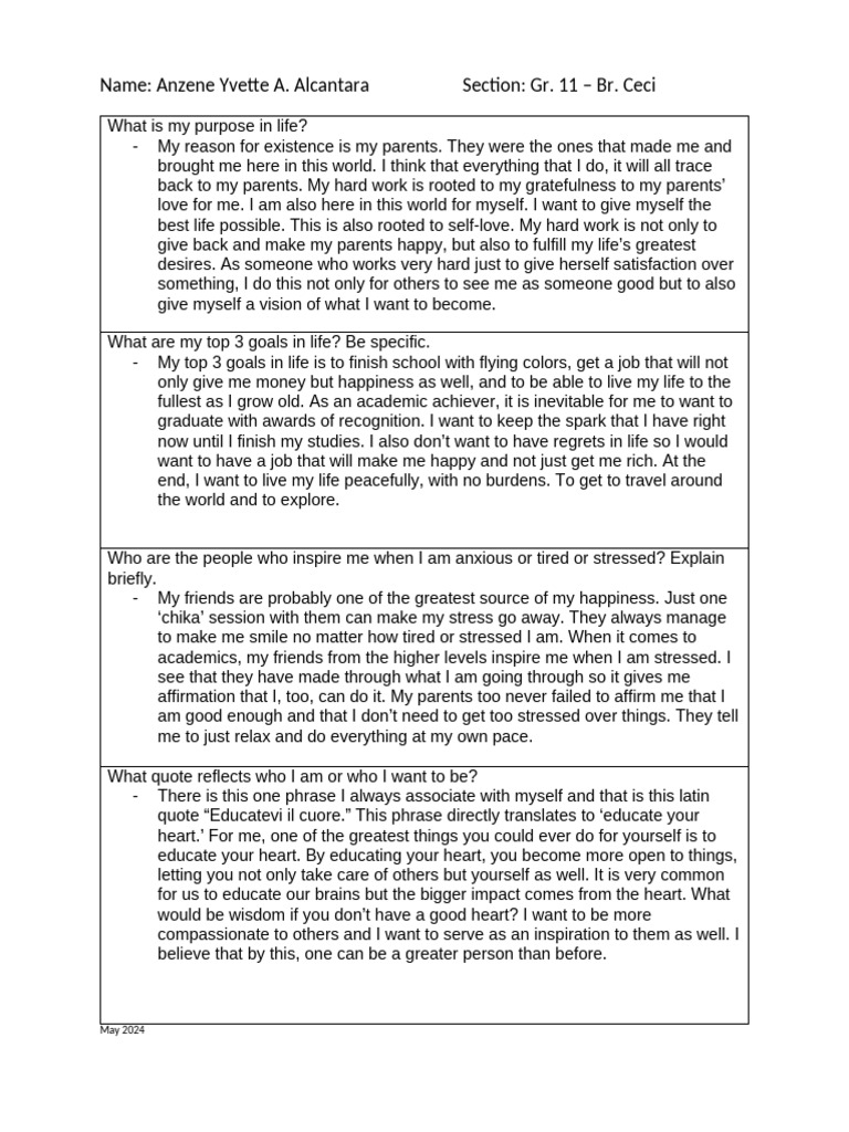 Anzene Yvette Alcantara - PerDev Reflection | PDF