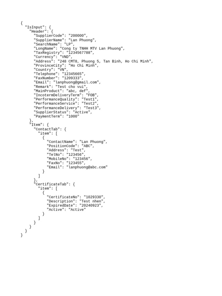 MMI002 - Vendor Sample Payload - 0.1 | PDF