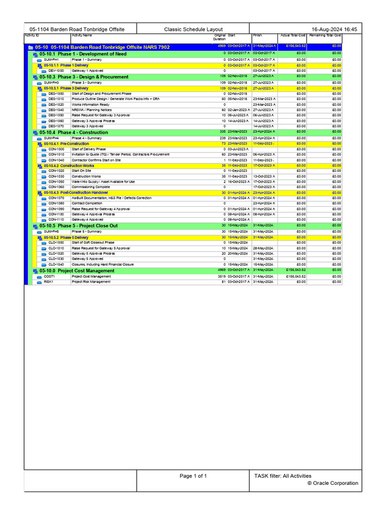 05-1104 Barden Road Tonbridge Offsite Classic Schedule Layout 16-Aug ...