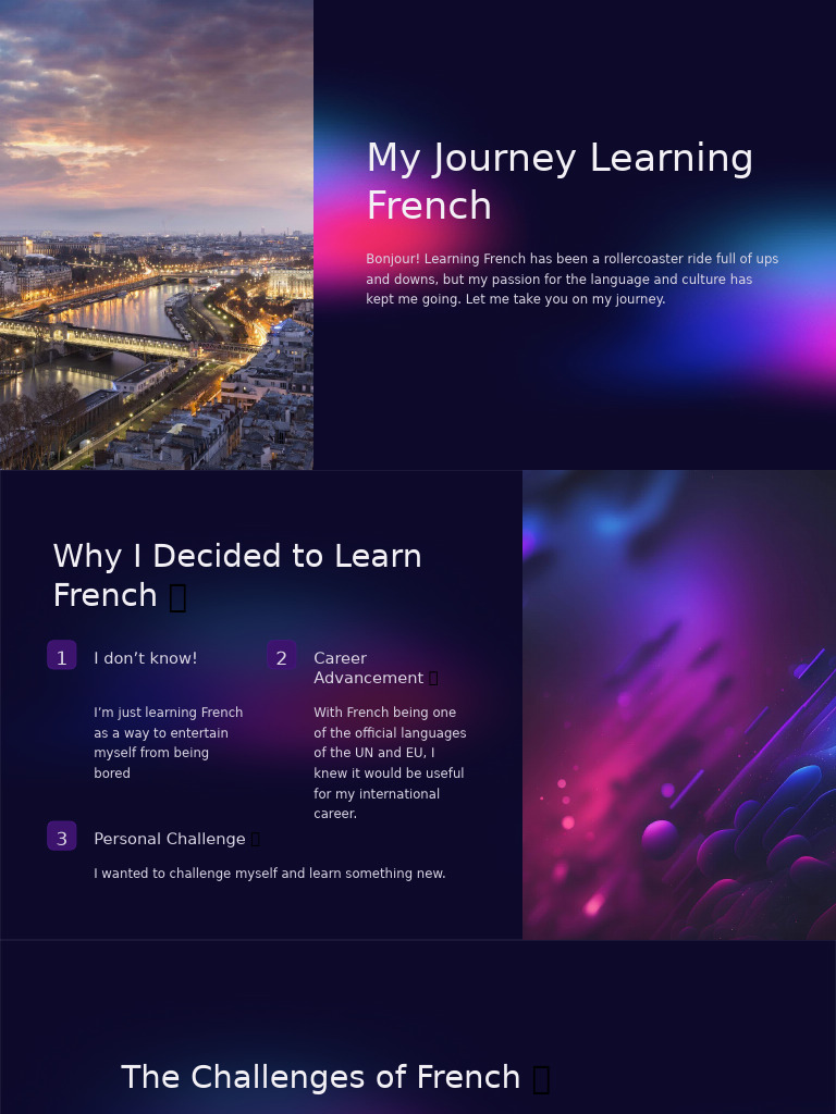 My Journey Learning French | PDF