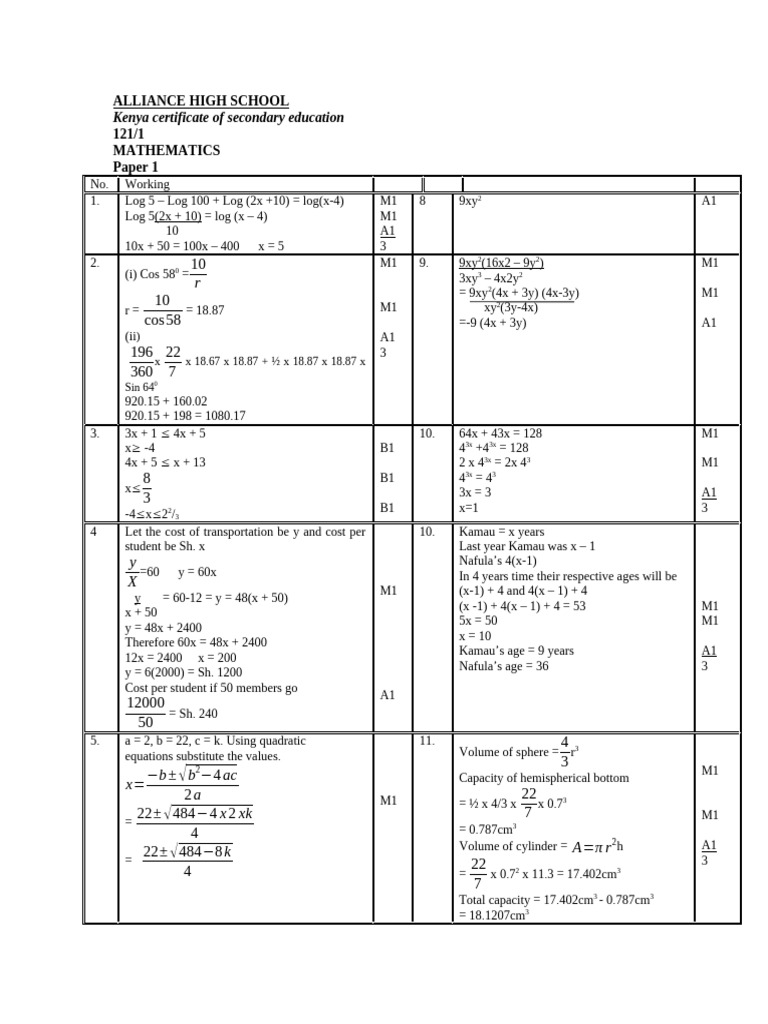 High School Math Exam Prep | PDF | Mathematics | Mathematical Objects