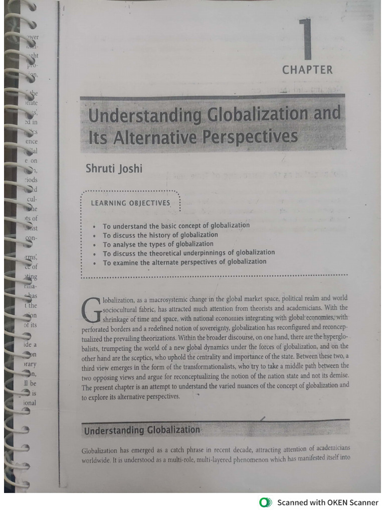 Understanding Globalisation and Alternative perspectives | PDF