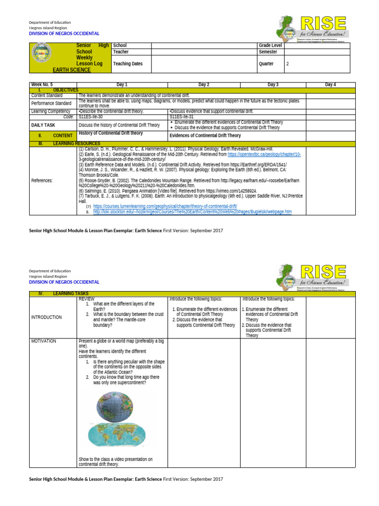 Earth Science Quarter 2 Week 5 | PDF