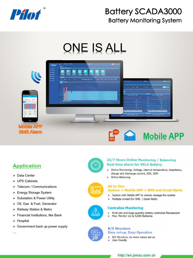 PILOT Battery SCADA3000 Batte Ry Monitoring System V1.0 | PDF