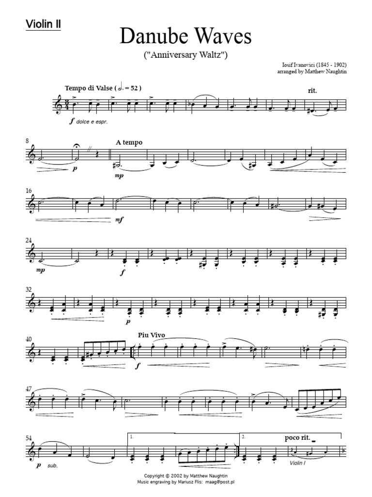 Danube Waves Violin 2 | PDF