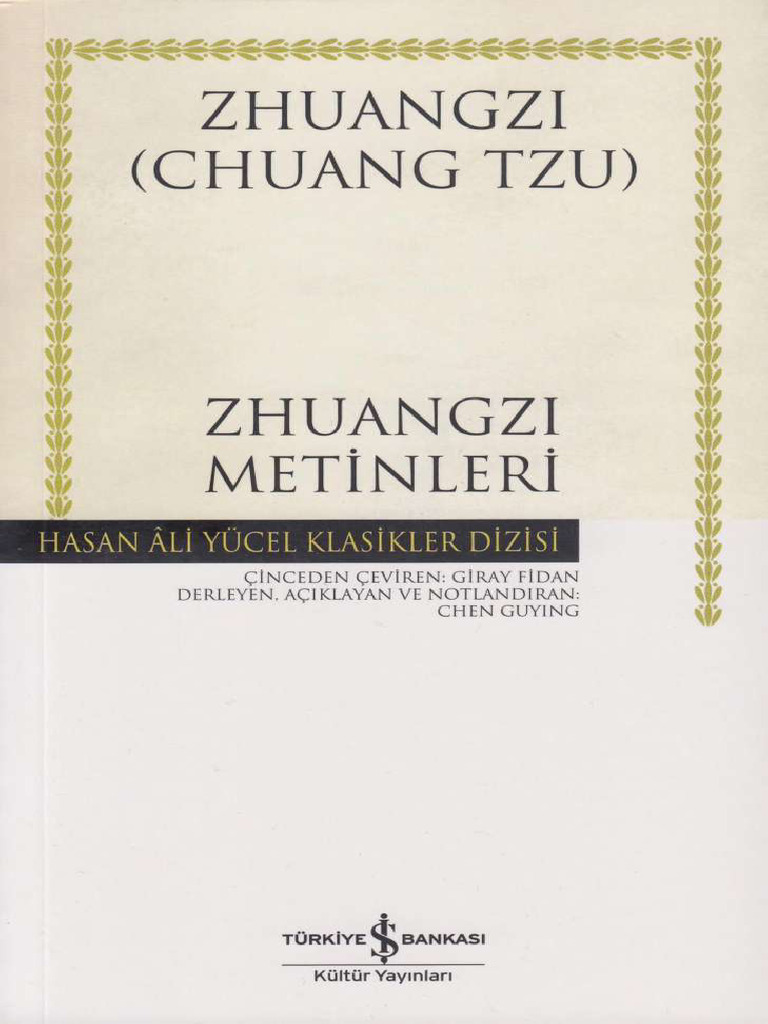 Zhuangzi Zhuangzi Metinleri İş Bankası Yayınları | PDF