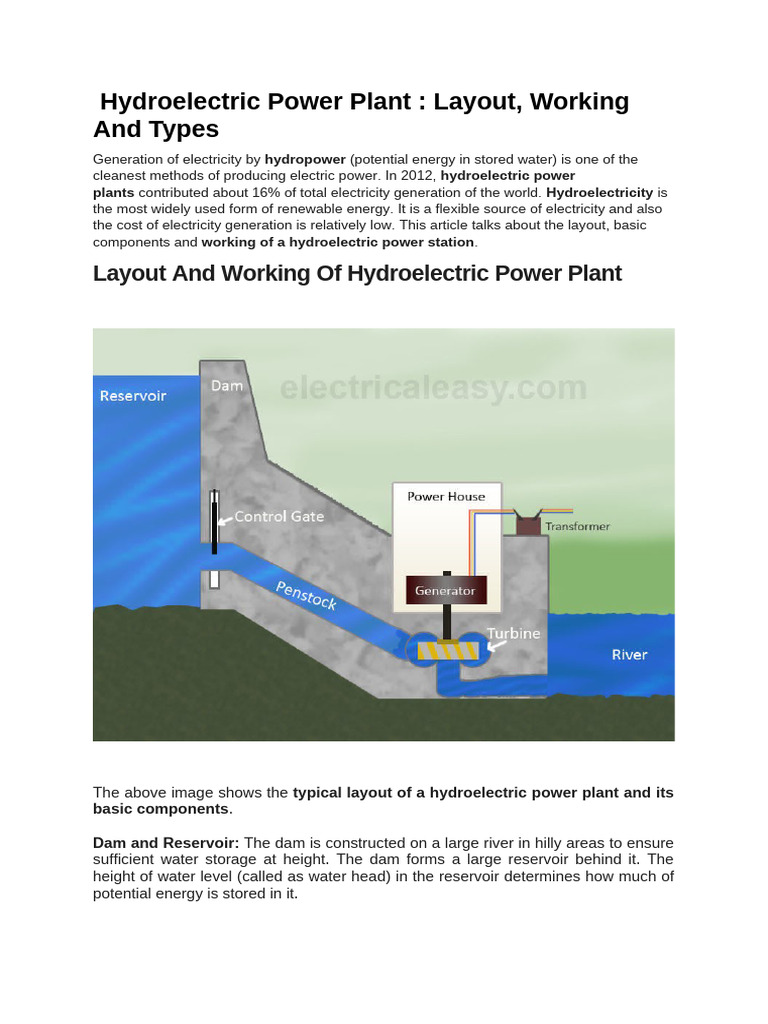 Hydroelectric Power Plant | PDF