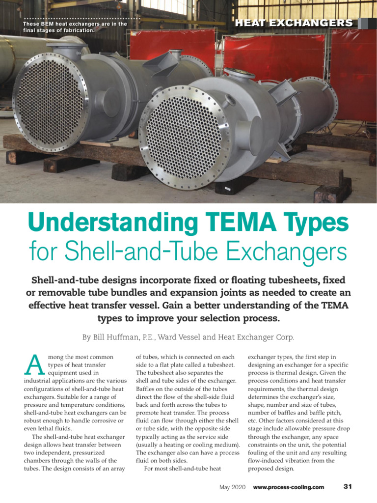 Understanding TEMA Types | PDF | Heat Exchanger | Mechanical Engineering