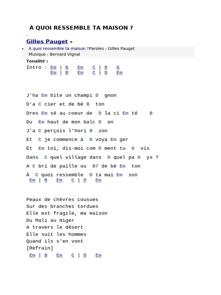 Tab À QUOI RESSEMBLE TA MAISON | PDF