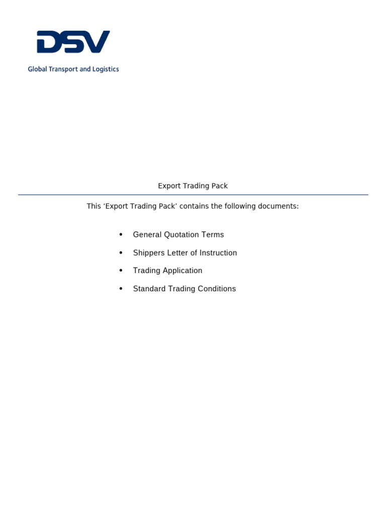 Export Trading Pack - Australia | PDF