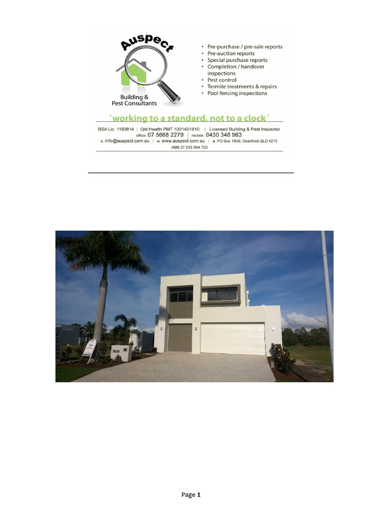 Handover Inspection Report Sample | PDF