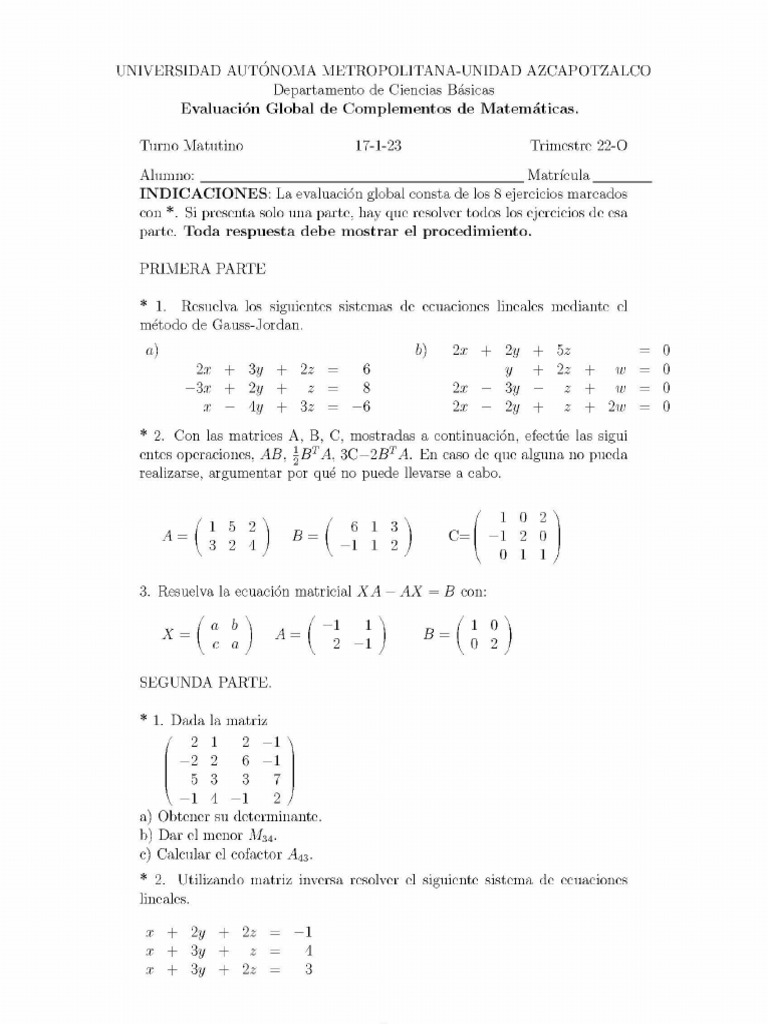 Complementos Matematicas Glob 22o Mat | PDF