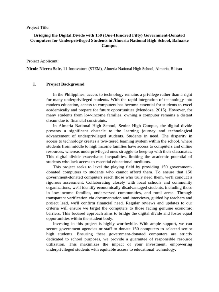 Revised Proj Proposal | PDF