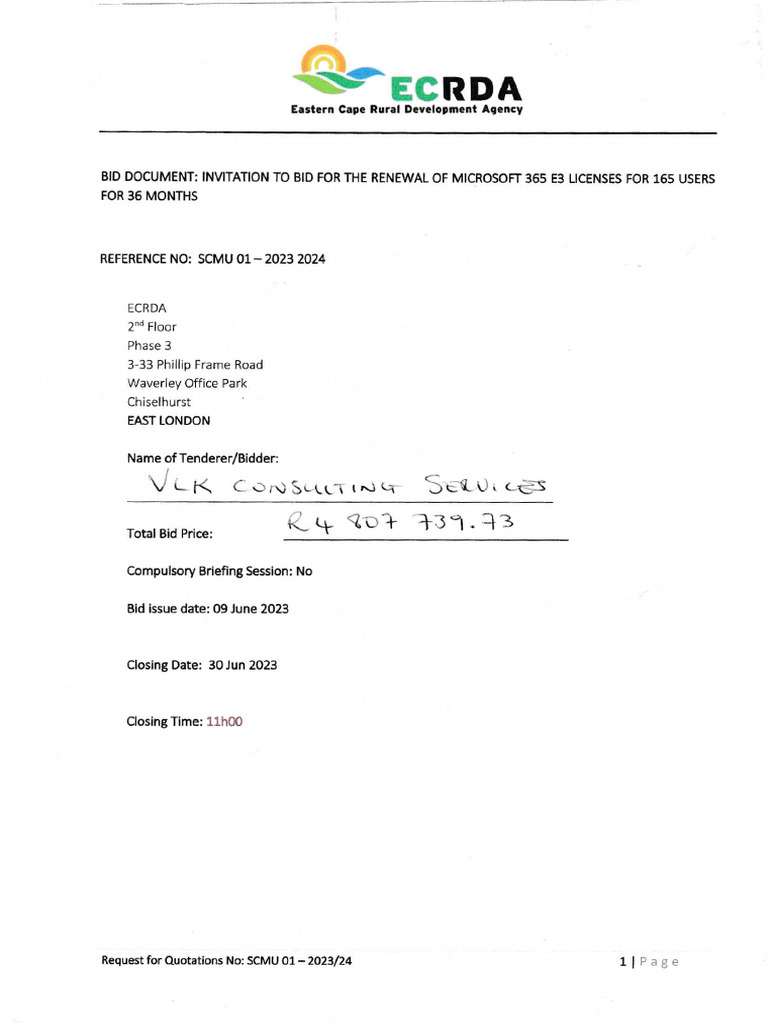 PART 1-ECRDA BID SCMU-01-20232024 | PDF