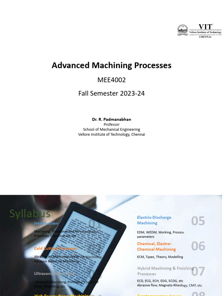 MEE4002 Advanced Machining Processes CAT2 Slides | PDF
