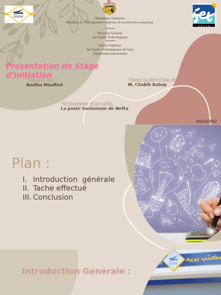 Présentation de Stage D'Initiation: Osous La Direction De: Oréalisé Par ...