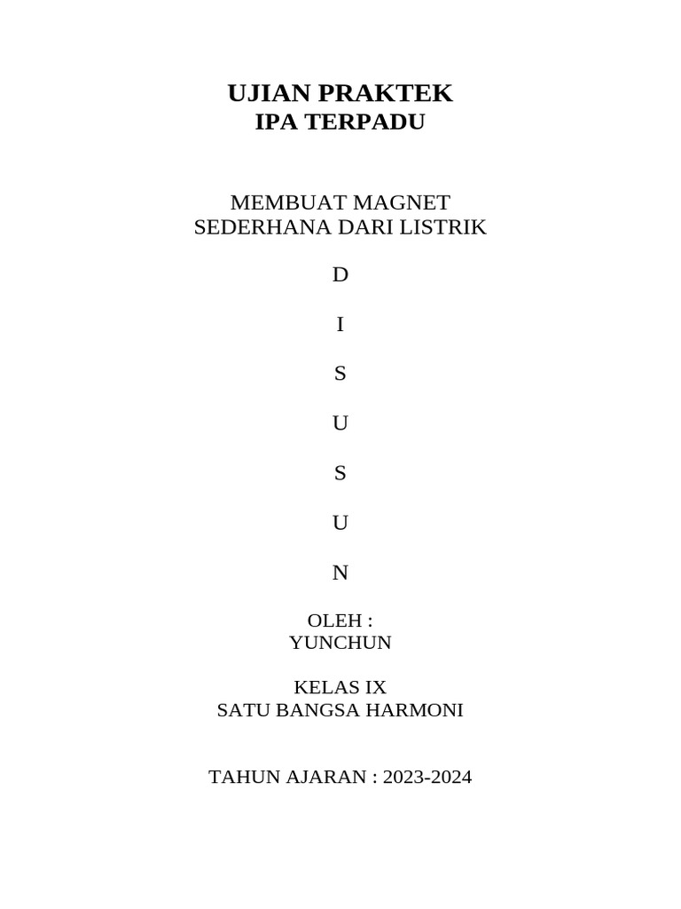 Uprak Laporan - Ipa 1 | PDF