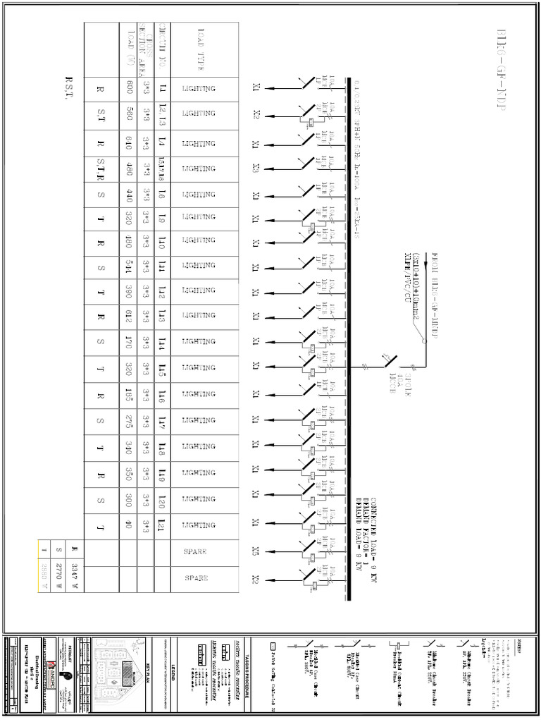 079254P-2P70-ELE-SLD-6001-Single Line Diagram Layout-Ground Floor | PDF