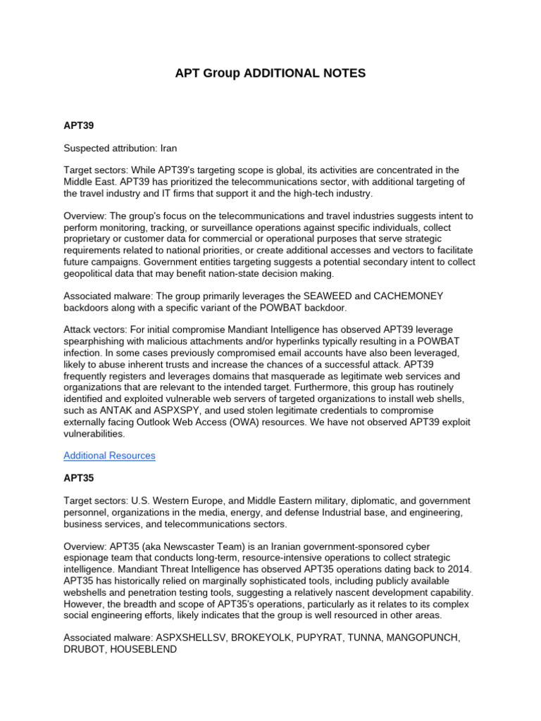 APT Group | PDF