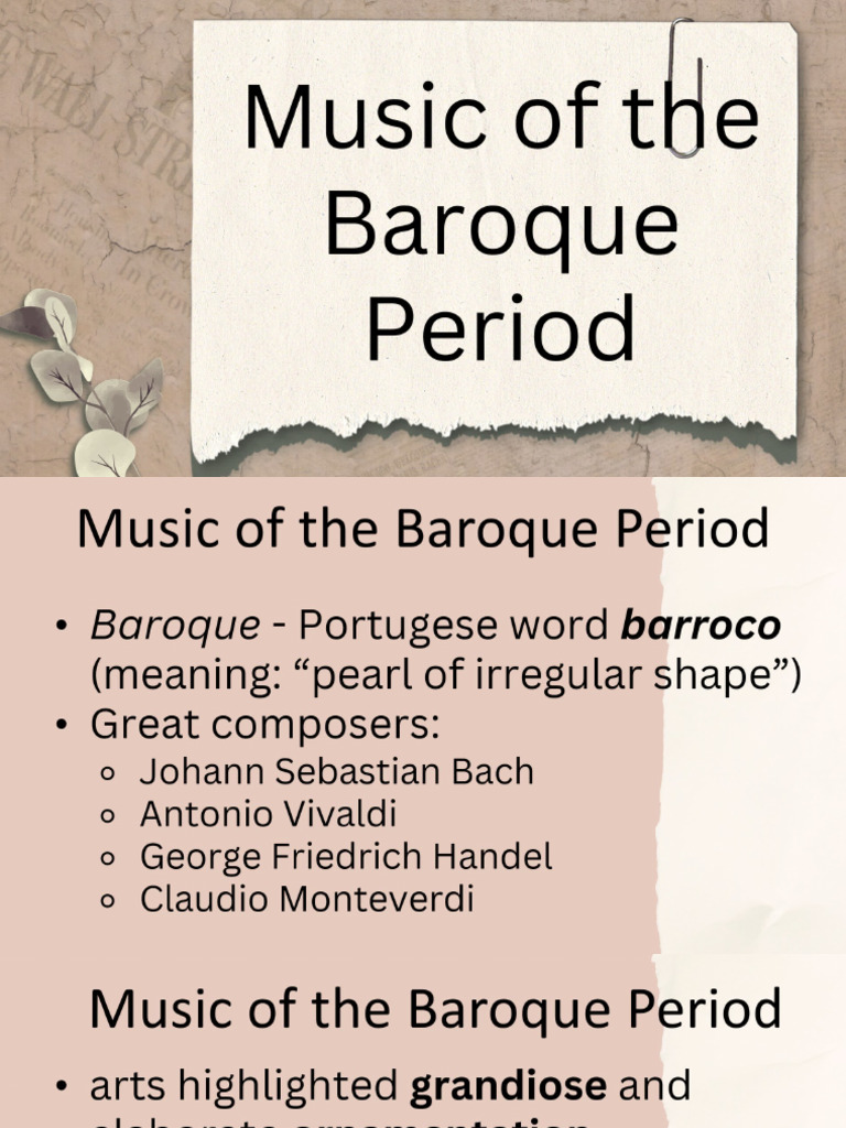 Music of The Baroque Period | PDF