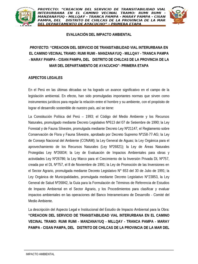 Evaluacion de Impacto Ambiental | PDF | Evaluación de impacto ambiental ...