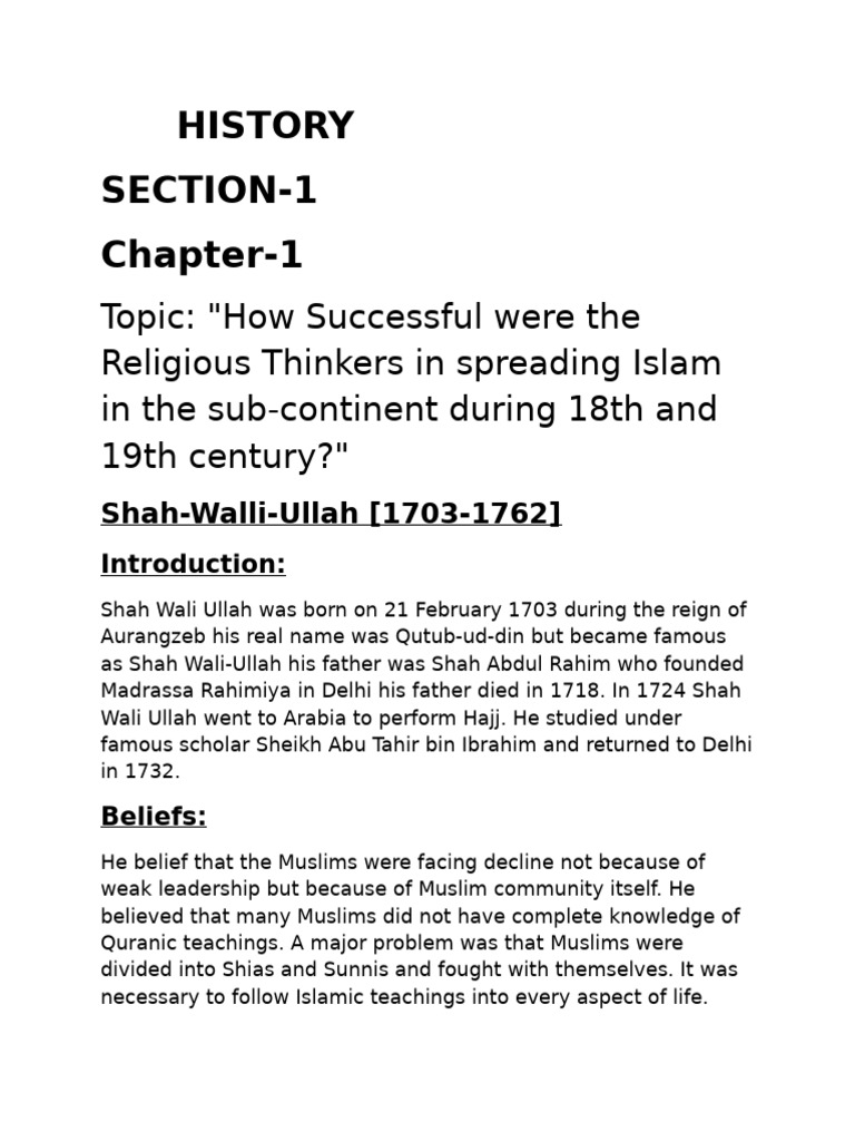 History Section-1 Chapter-1 | PDF