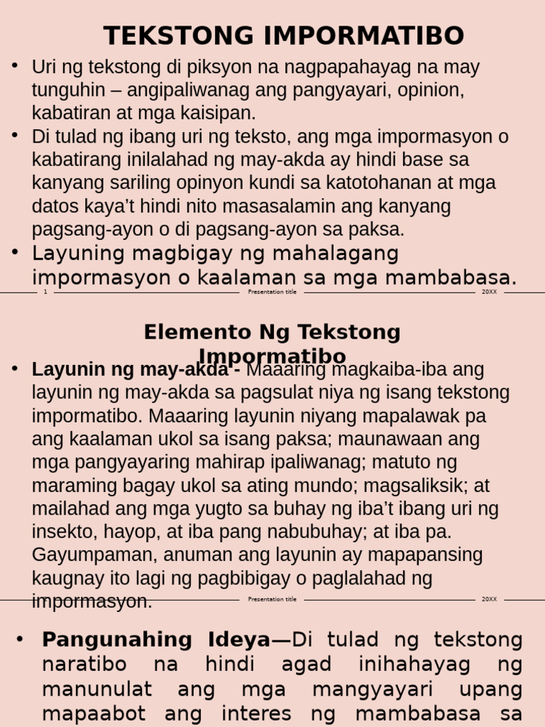 Tekstong-Impormatibo | PDF