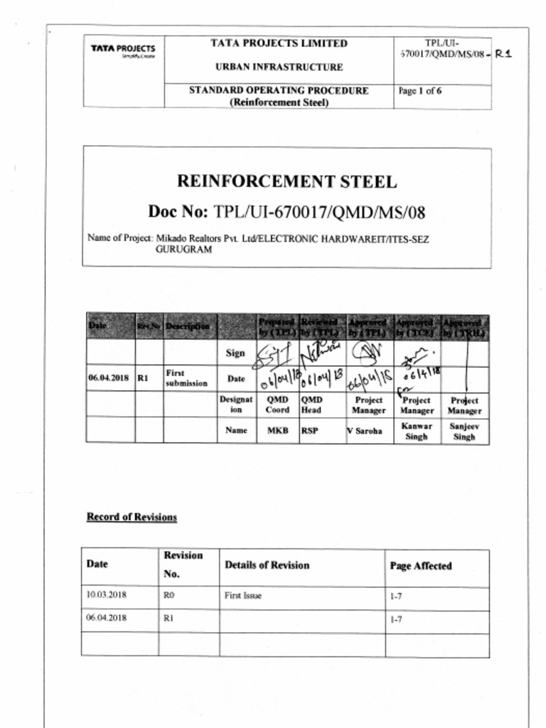 MS008 Reinforcement Steel | PDF