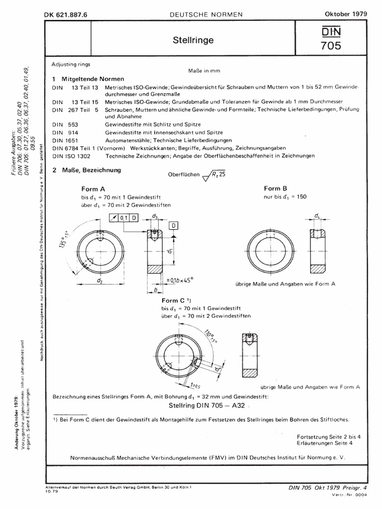 DIN 705 1979-10 | PDF