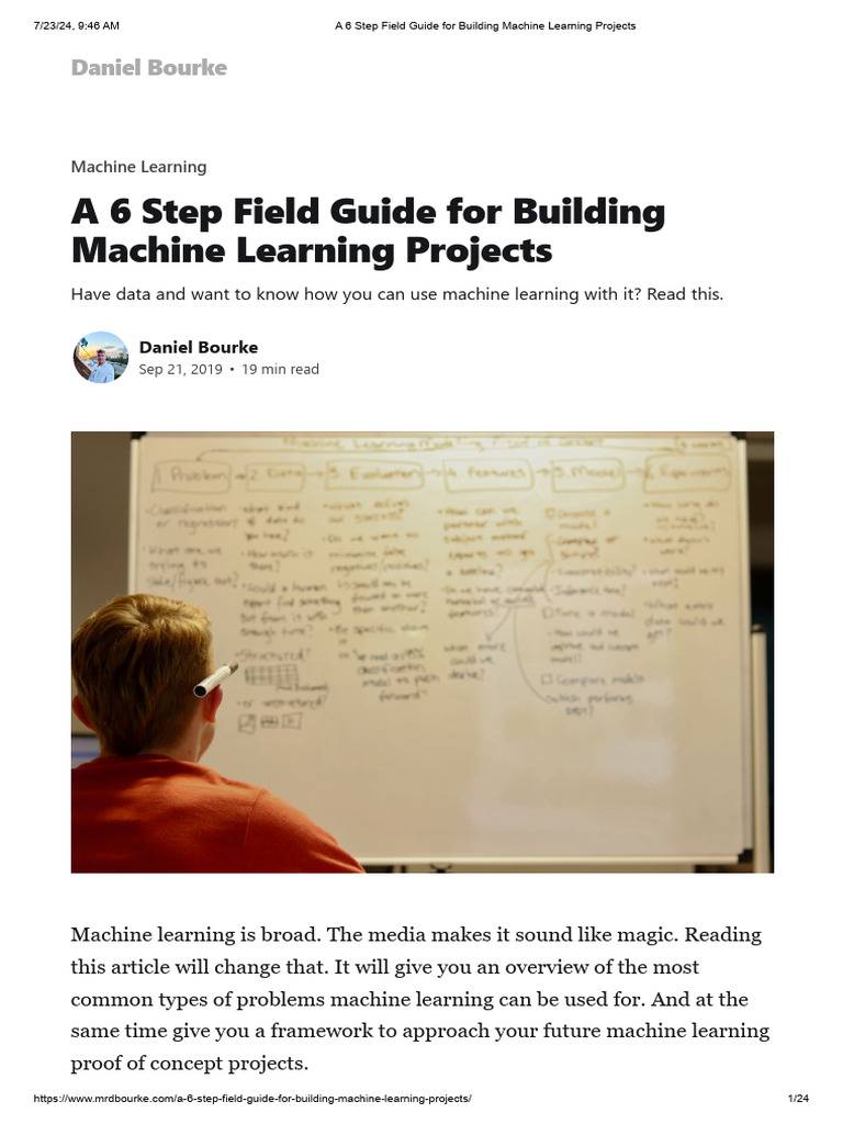 A 6 Step Field Guide For Building Machine Learning Projects | PDF ...