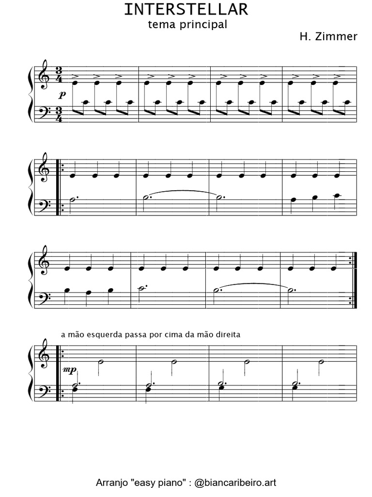 Interstellar Easy Piano Pdf