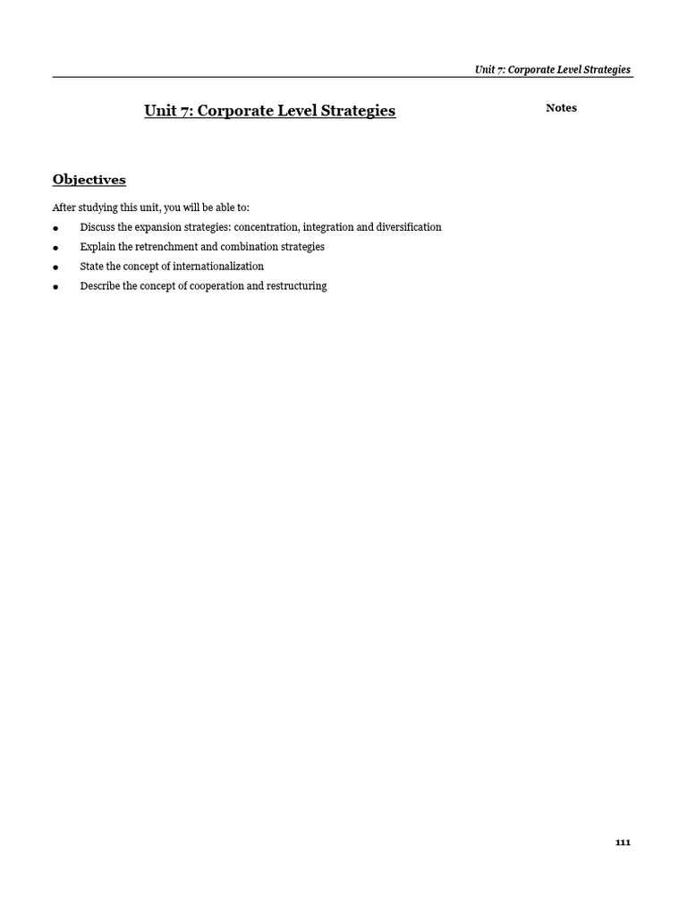 Strategic Management CBMEC Unit 7 | PDF