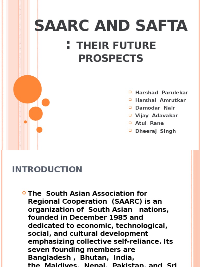 Saarc and Safta | PDF | International Relations | Economies