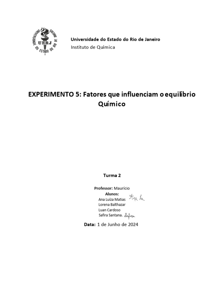 Experimento 5 | PDF