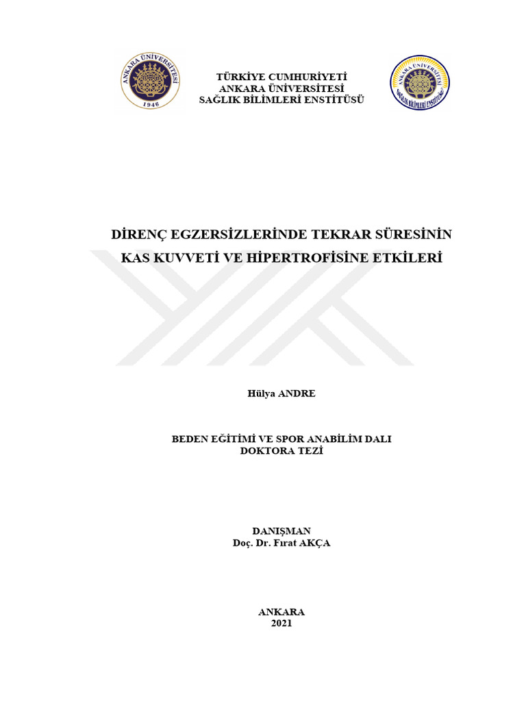 Hipertrofi Türleri vs Tez | PDF