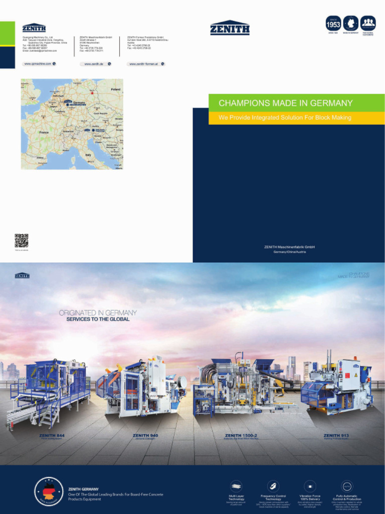 Germany Zenith Block Machine Brochure | PDF