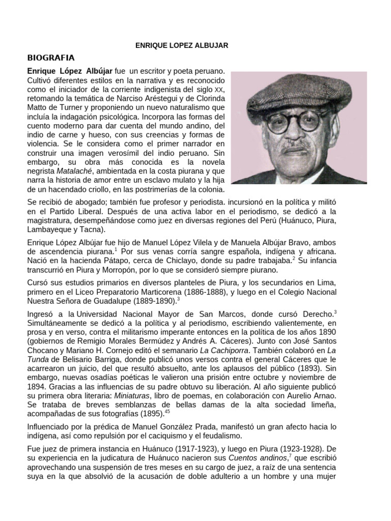 Enrique Lopez Albujar | PDF