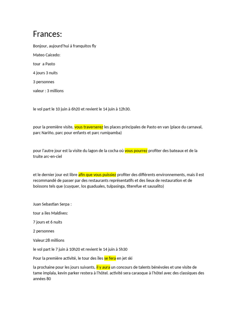 Proyecto Final Frances | PDF