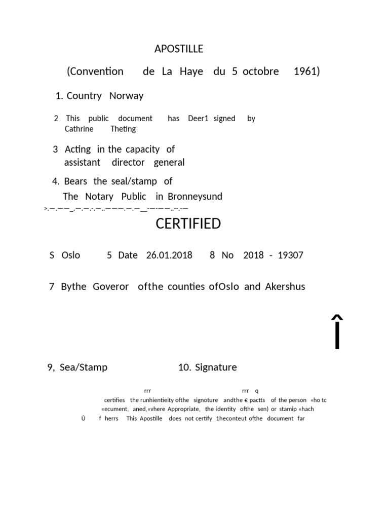 Apostille Norway | PDF