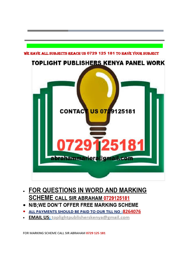 English PP2 2024 Top Rank Kcse Prediction Mock | PDF