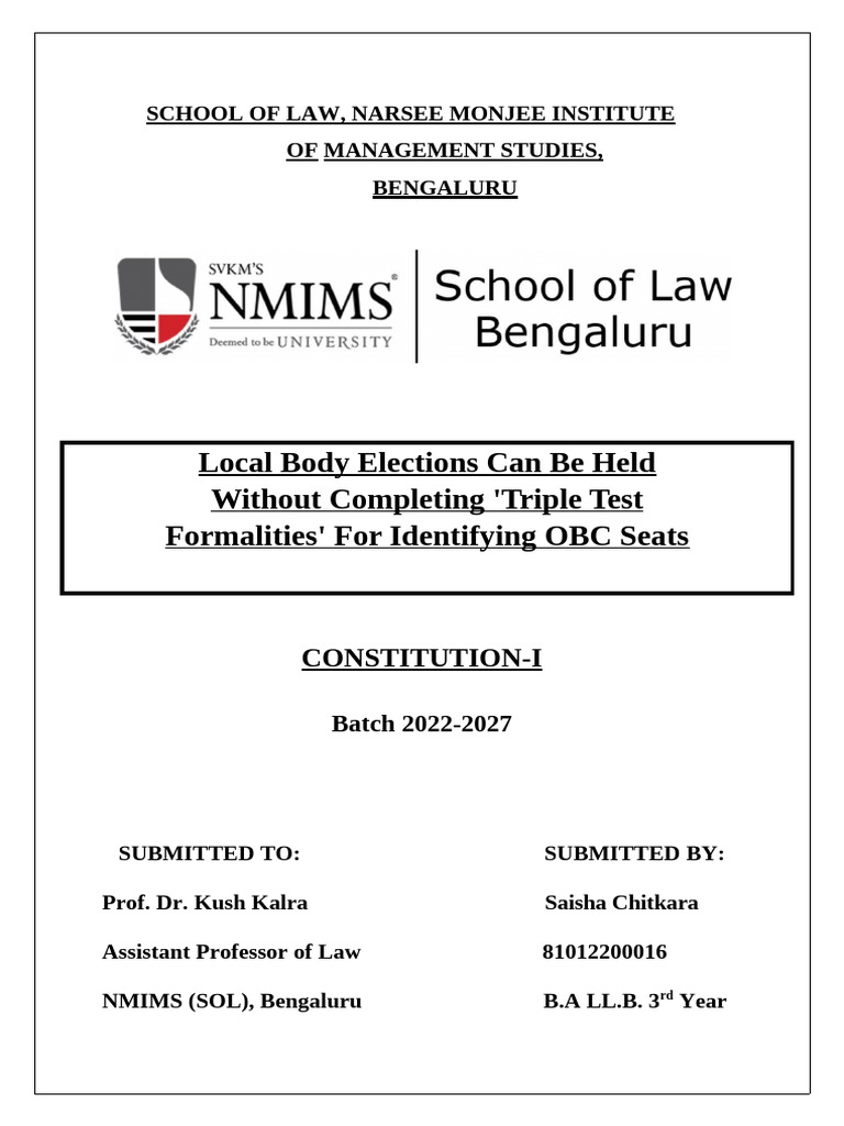 Consti Assignment 1 | PDF