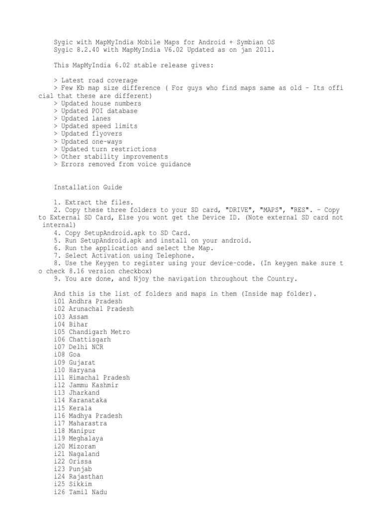 Map My India Etc Setup Guide | PDF | Computer File | Databases