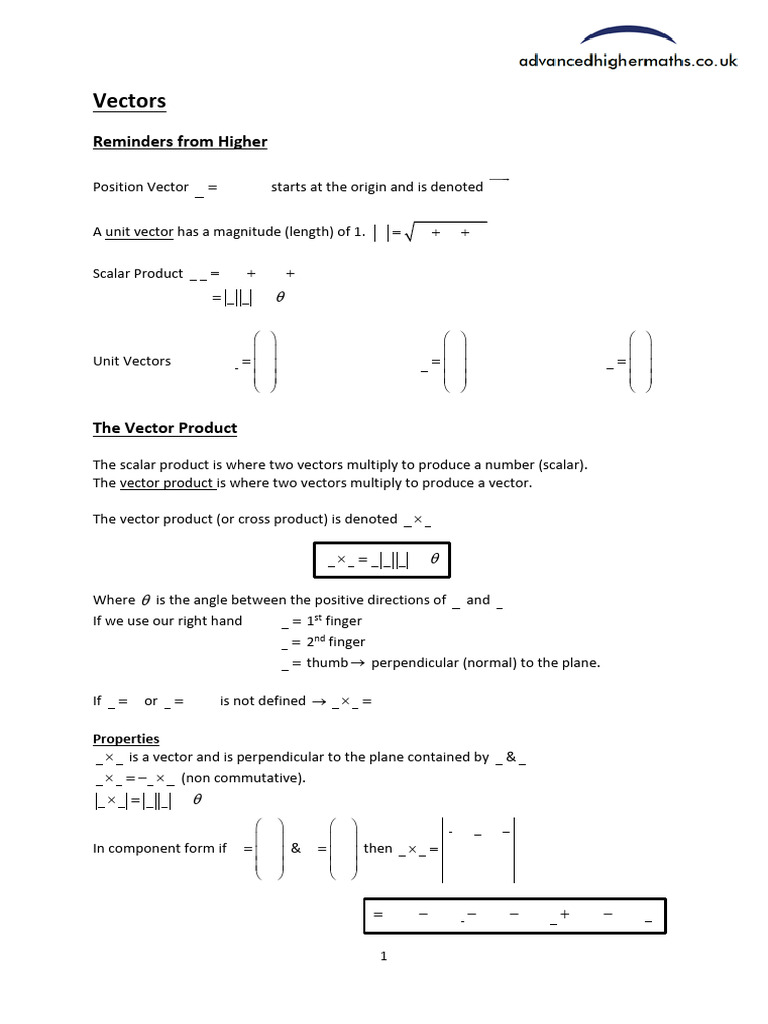 Vectors 2 | PDF