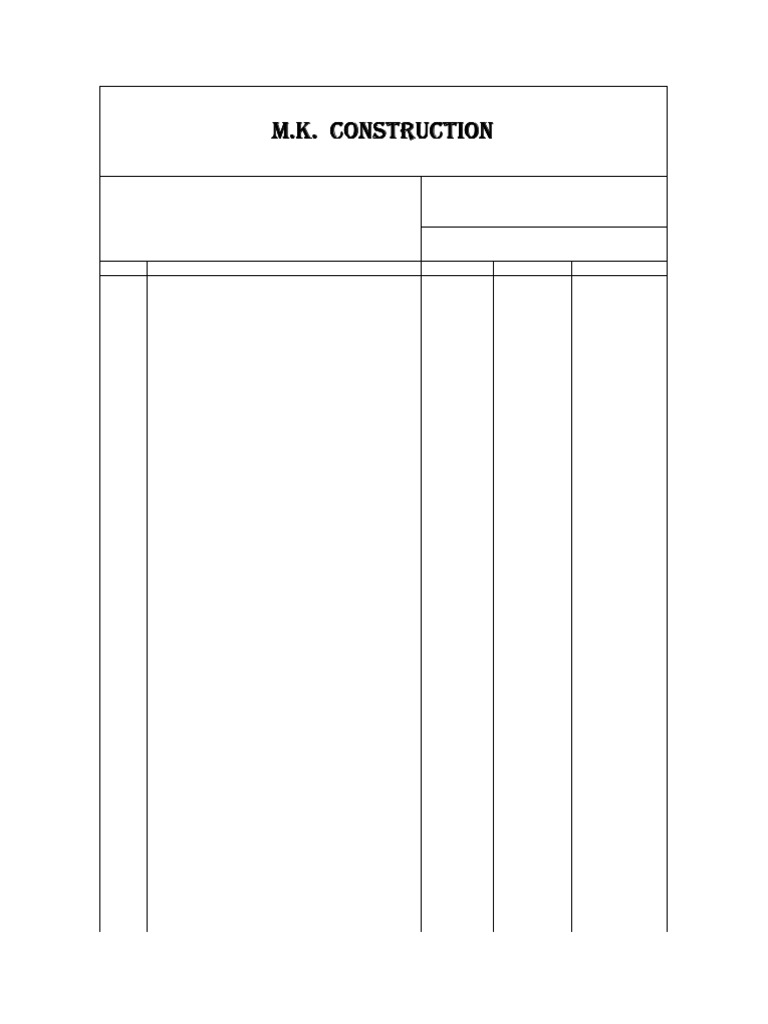 MK Construction | PDF