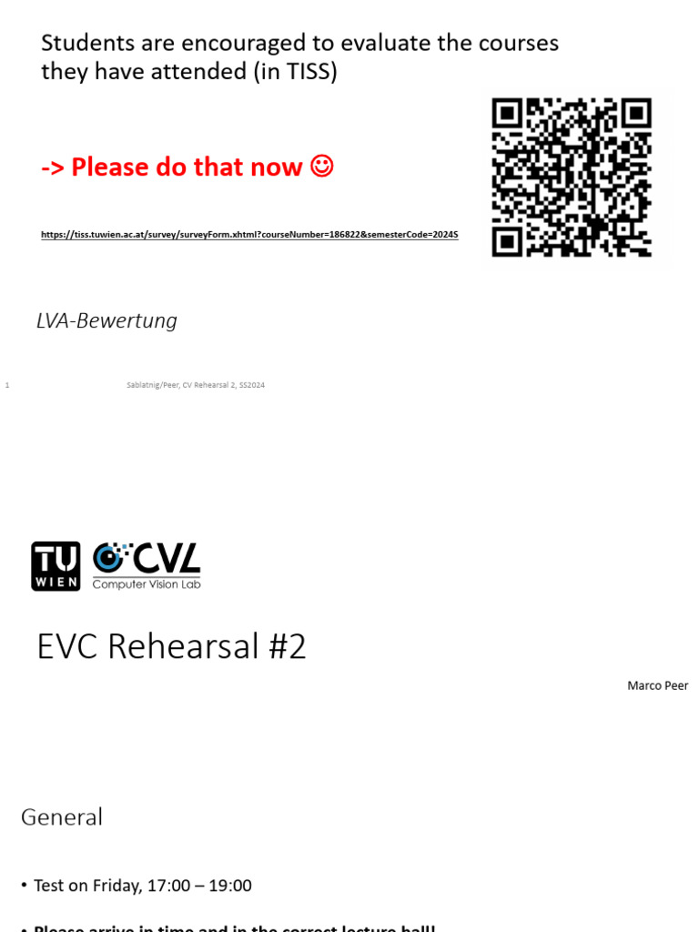 EVC CV WH2 Wiederholung2 2024S | PDF