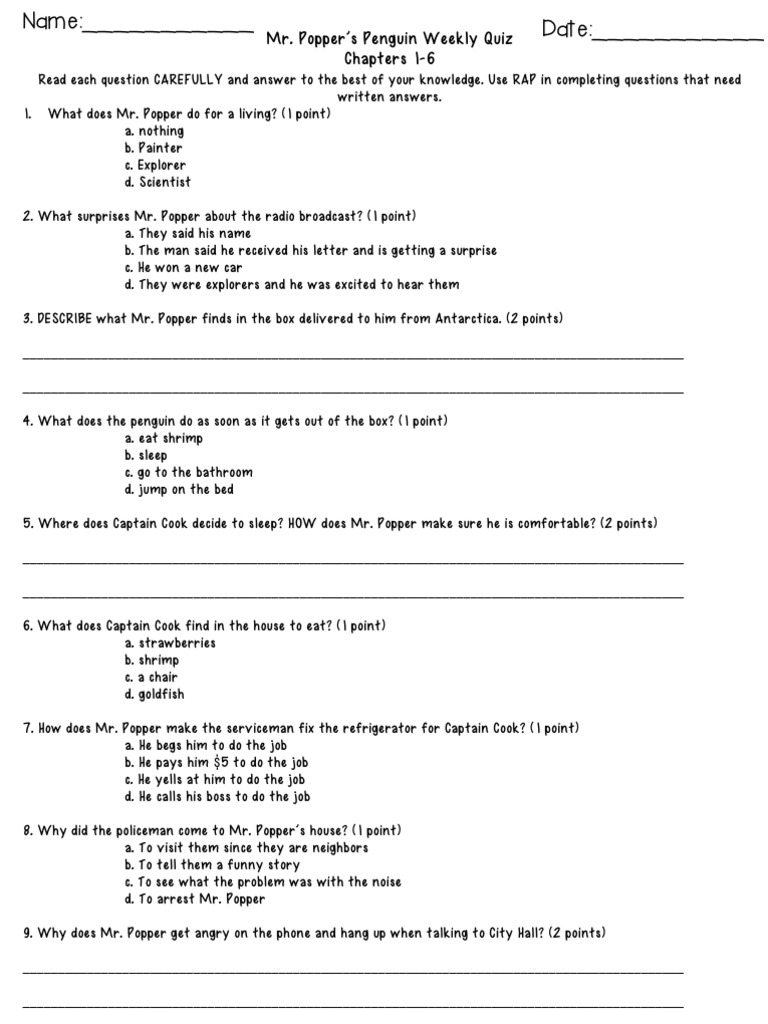 Chapter 1-6 Popper Quiz | PDF