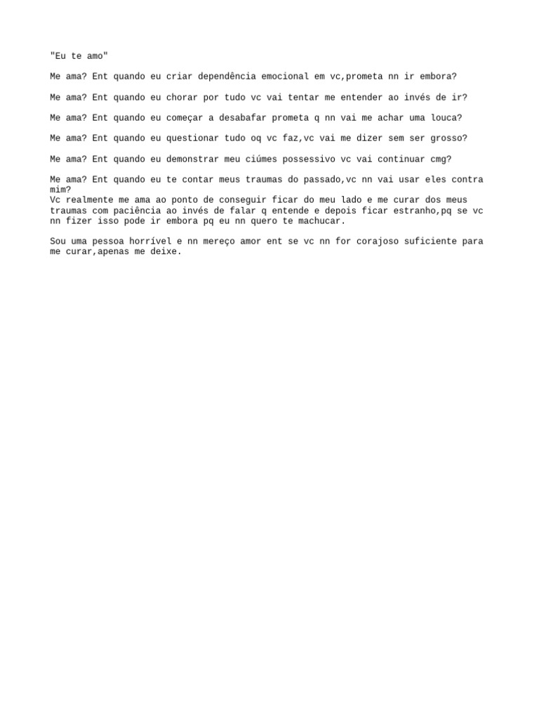 Eu Te Amo | PDF