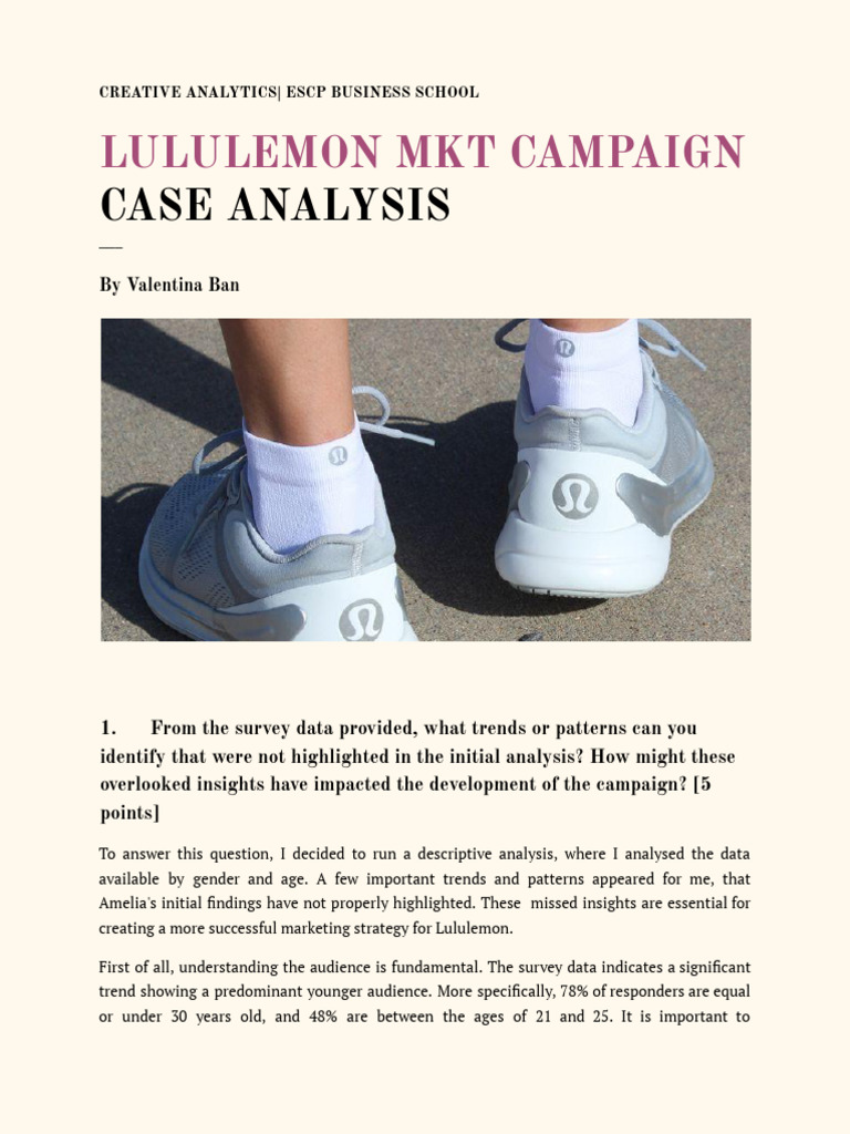 Creative Analytics - Lululemon Case | PDF