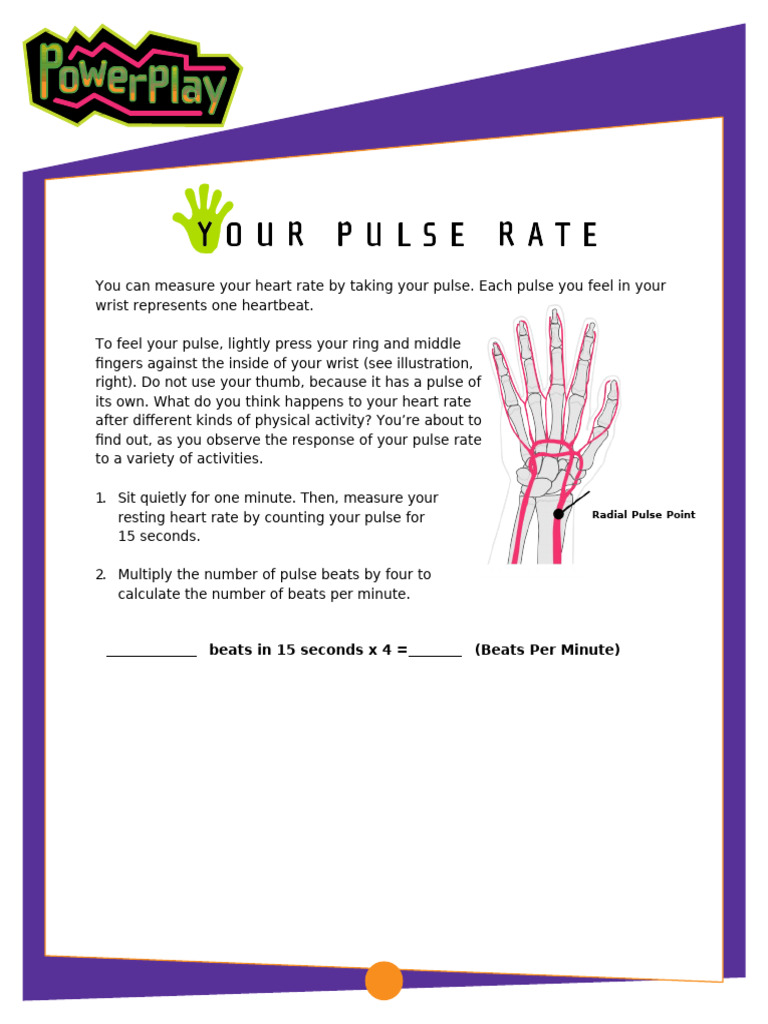Pulse Rate Activity | PDF