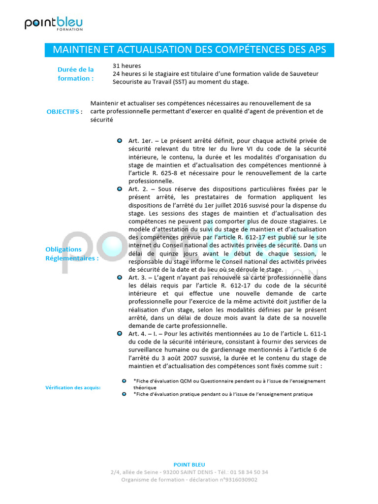 Formation MAC APS Paris Programme | PDF